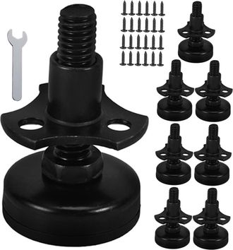 Soimiss 8 Stück Teiliges Möbelbein Höhenverstellbar mit Stellschrauben Robuste Verstellbare Möbelfüße für Tisch Stuhl Schrank Inklusive Filzschutz für Kratzsc