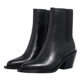 Coach Stiefel & Boots - Prestyn Leather Bootie Black - Gr. 38,5 (EU) - in Schwarz - f&uuml;r Damen