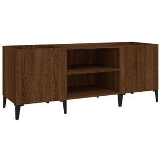 vidaXL Armoire à disques chêne marron 121x38x48 cm bois dingénierie Vidaxl