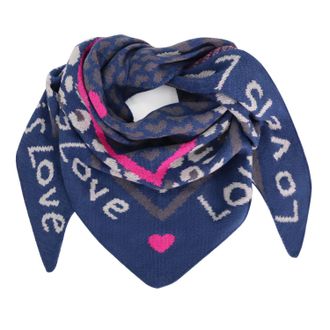 Glamexx24 Damen Winterschal Dreiecksform Schal: Wärme Halstuch Trend Sehr Weicher Liebe Muster, Mischfarbe