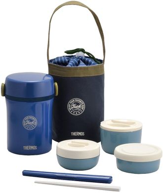 Thermos Edelstahl-Essens-Tiegel, ca. 140 ml, Marineblau, JBC-801 NVY