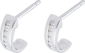 Edenly Ohrringe Halbmond in Weissgold - 12 Diamanten