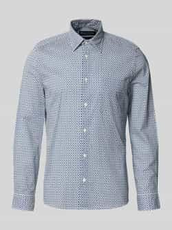 Marc O'Polo Shaped Fit Freizeithemd mit feinem Allover-Print