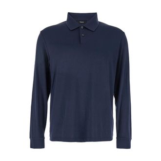 Theory Homme, Tops, Bleu, Taille: XL Polo Bleu avec Col Classique