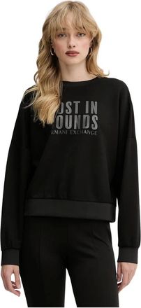 A|X Armani Exchange Damen, Sweatshirts & Hoodies, Schwarzk, LGr&ouml;&szlig;e