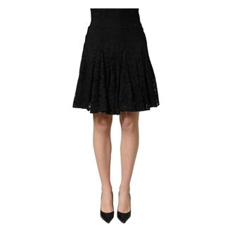 Dolce & Gabbana Spitzen-Minikleid - - Skirts - Damen - Schwarzk - M