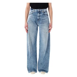 Icon Denim Los Angeles Femme, Jeans, Bleu, Taille: W28 Debby Wide Leg Jeans