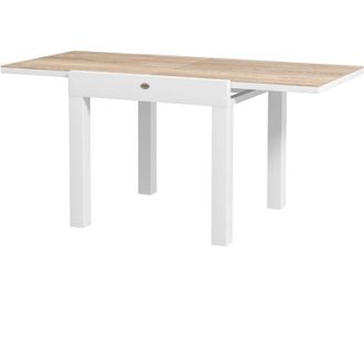 OUTSUNNY Table de jardin extensible 6 places 80/160 cm aluminium trait&eacute; &eacute;poxy gris clair plateau effet bois