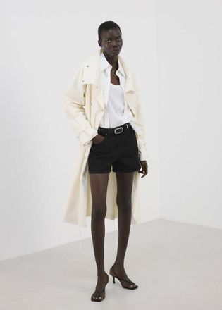 Mango Short en denim droit taille mi-haute black denim - Femme - 32 - MANGO