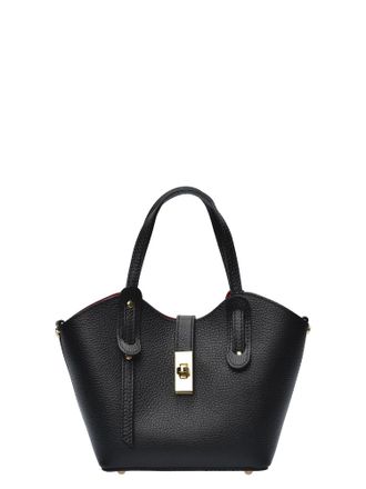 Anna Luchini Schwarz Rindsledertasche