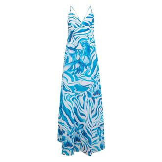 Alberta Ferretti Femme, Robes, Multicolore, Taille: 38 FR Robe longue &agrave; fines bretelles