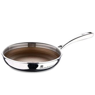 Masterpro Giro 3 - Po&ecirc;le de 20 x 3,8 cm en acier inoxydable, anti-adh&eacute;rent, manche ergonomique adapt&eacute; &agrave; linduction, sans substances toxiques, sans PFOA, D&eacute;tails