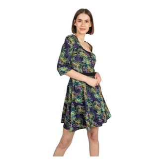 Patrizia Pepe Gebl&uuml;mtes Mini-Kleid - - Dresses - Damen - Gr&uuml;n - M