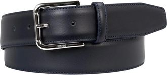 HUGO BOSS Homme, Accessoires, Bleu, Taille: 90 CM Ceinture en cuir avec boucle logo