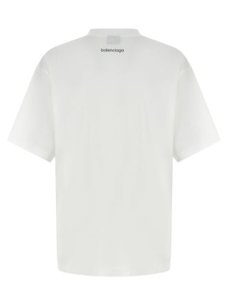Balenciaga Logo-Embroidered T-Shirt - White