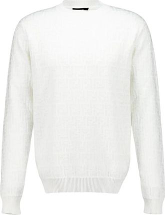 Fendi Herren, Strickwaren, Wei&szlig;, LGr&ouml;&szlig;e