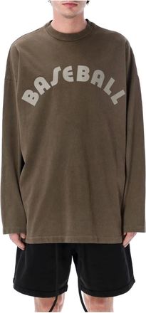 Fear of God Homme, Tops, Brun, Taille: M Baseball LS Tee