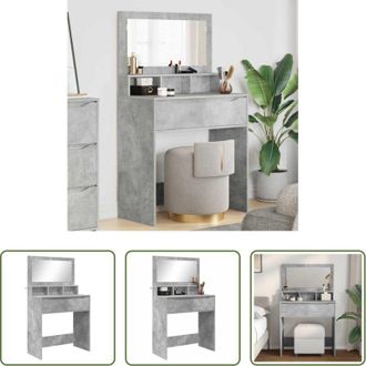 vidaXL vidaXL Holzschminktisch - Schlafzimmer-Frisiertische Beton Grau 80 x 39,6 x 135 cm