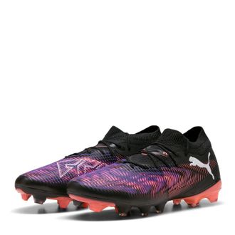 Puma Future 8 Match FG/AG, Unisex Fussballschuh, PUMA Black-PUMA White-Glowing RED