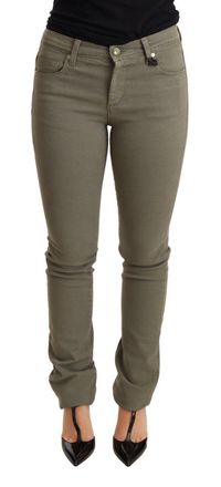 Ermanno Scervino Olivengr&uuml;ne Baumwoll-Stretch-Jeans