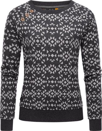 Ragwear Rundhalspullover Darria Aztec Leichter Damen Pullover mit coolem Print-Muster
