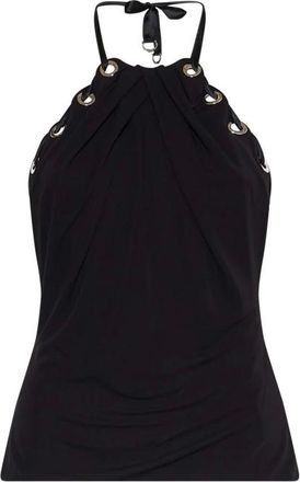 John Richmond Femme, Tops, Noir, Taille: 38 FR Haut dos nu &agrave; oeillets et lacets