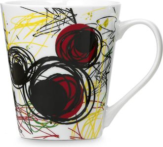 Disney Becher mit Mickey Mouse Motiv, Porzellan, Mickey in Graffiti