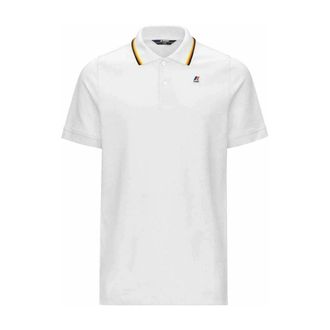 K-Way Gestreiftes Slim Fit Kurzarm-Polohemd - - Tops - Herren - Wei&szlig; - S