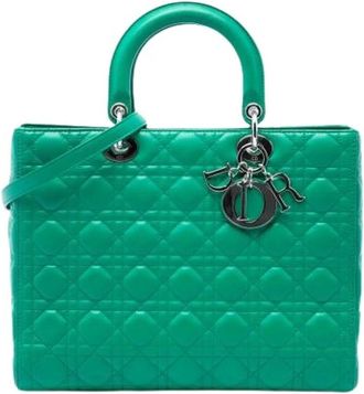 Dior Pre-owned Lady Dior Handtasche - - Pre-owned - Damen - Gr&uuml;n - ONE SIZE