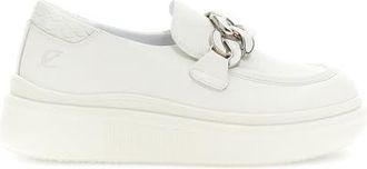 Caf&egrave;noir Mocassins en Cuir avec Mors, pour Femme, Couleur Blanc, Taille 37