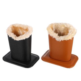 OSALADI 2 St&uuml;ck Brillenst&auml;nder aus Leder mit Lychee Muster Gelb Schwarz Pl&uuml;schfutter Schutz Kompakt f&uuml;r Sonnenbrillen und Myopie Brillen Geschenk f&uuml;r Altersgr