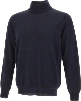 KANGRA Homme, Pulls, Bleu, Taille: 2XL Wool Mock Neck Sweater