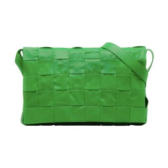 Bottega Veneta Pre-owned Maxi Intrecciato Cassette Crossbody Bag - - Pre-owned - Damen - Gr&uuml;n - ONE SIZE