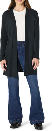 Amazon Essentials Damen Ultraleichter Relaxed Fit-Cardigan mit offener Vorderseite, Schwarz, XXL