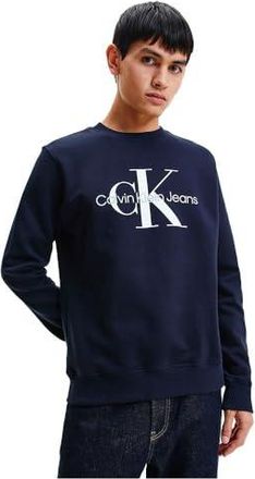 Calvin Klein Jeans Sweat Homme Core Monologo Sans Capuche, Bleu (Night Sky), M