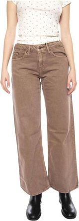 Levi's Femme, Jeans, Brun, Taille: W28 L30 Pantalon Low Loose Good Grades Tencel