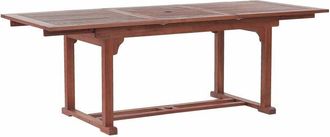 Beliani Beliani - Praktischer, rechteckiger Gartentisch aus Holz ausziehbar 160/220 x 90 cm Gartenmöbel, Holzmöbel, Garten