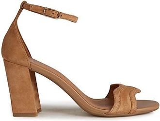 Geox Femme D New Eraklia 80 Sandales, Camel, 38 EU