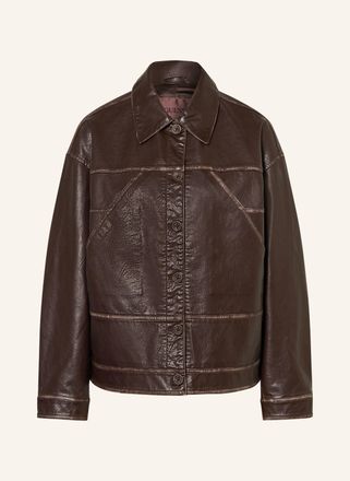 Guess Jacke Denise Tokyo In Lederoptik braun