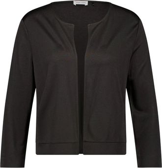 Gerry Weber Femme, Pulls, Noir, Taille: 40 FR Cardigan Ouvert avec Pli au Dos