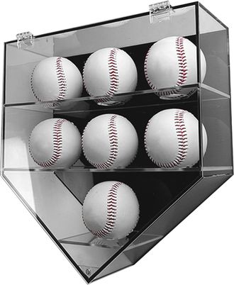 Generico Pr&auml;sentationsbox, f&uuml;r St&auml;nder, Acrylaufbewahrungsrahmen mit 7 L&ouml;chern f&uuml;r die Wandmontage, Pr&auml;sentation, Ballregal