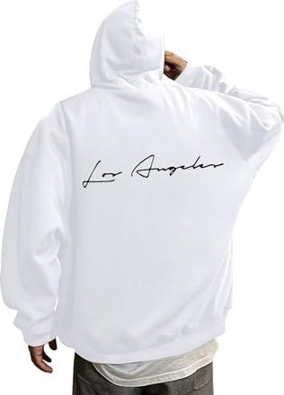Generic Sweat a Capuche Homme Sweatshirt Hooded Sweats &agrave; Capuche Homme avec Imprim&eacute; Lettre, Id&eacute;al pour Le Confort Quotidien
