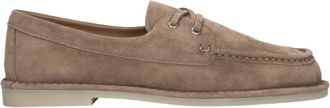 Estro & Luminara Femme, Chaussures, Beige, Taille: 40 EU Mocassins en velours style nautique &agrave; lacets