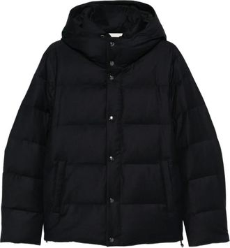 Montecore Homme, Vestes, Noir, Taille: XL Veste Noire Matelassée à Capuche