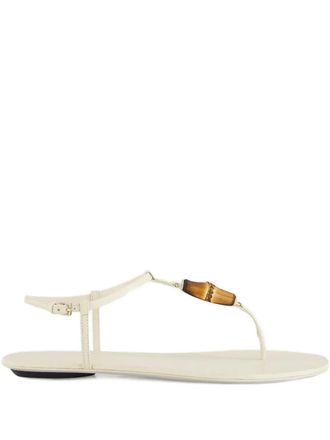Gucci Sandalen mit Bambusdetail - Wei&szlig;
