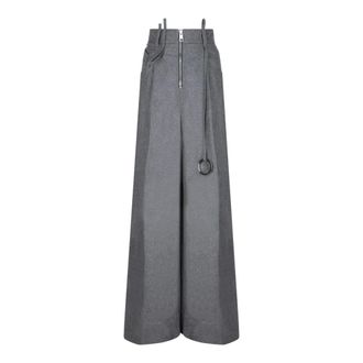 The Attico Weite Wollhose - - Trousers - Damen - Grau - 2XS