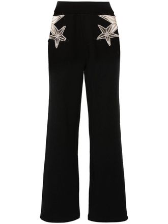 Dsquared2 pantalon de jogging à ornements en cristal - Noir