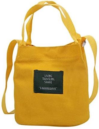Generic Sac à bandoulière en toile pour femme - Style décontracté - Extra large, jaune, Taille unique