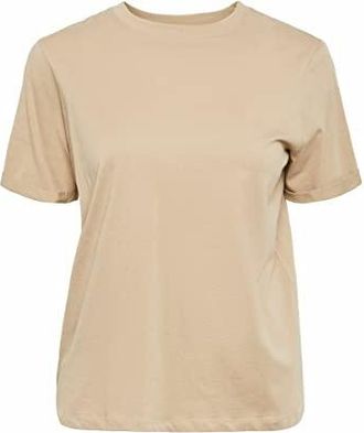 Pieces Pieces T-Shirt Pcria SS Solid Tee Noos BC pour Femme, Gris Clair, XL