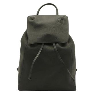 Loewe Sac &agrave; dos en cuir Pre-owned - Femme - Pre-owned - Noir - Taille: ONE Size